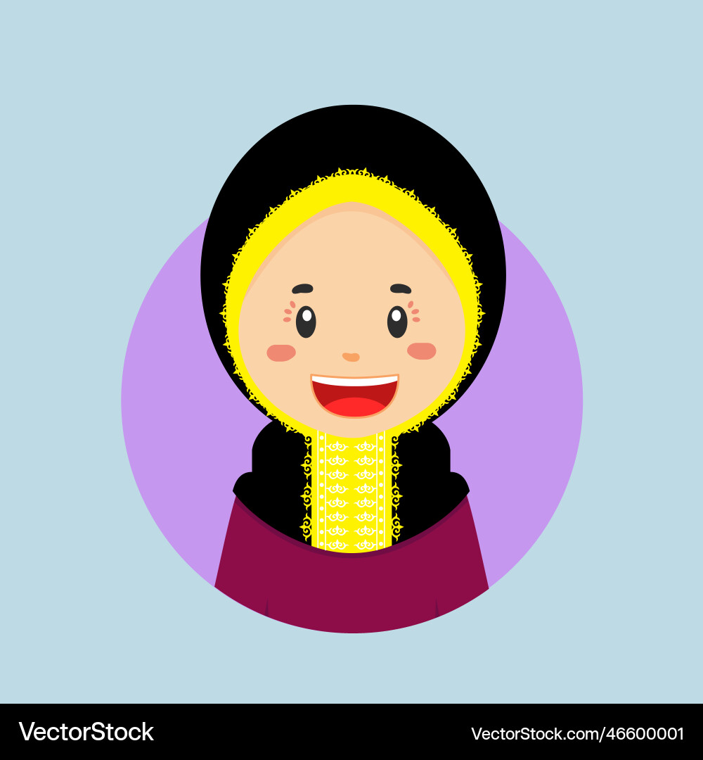Avatar of a qatar character Royalty Free Vector Image