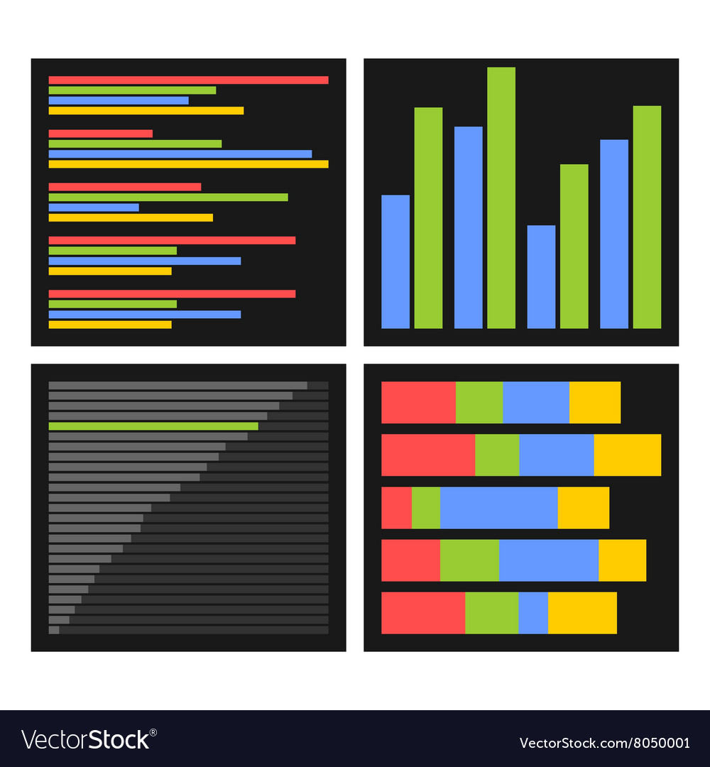 Benchmark Bars and Indicators Set Royalty Free Vector Image