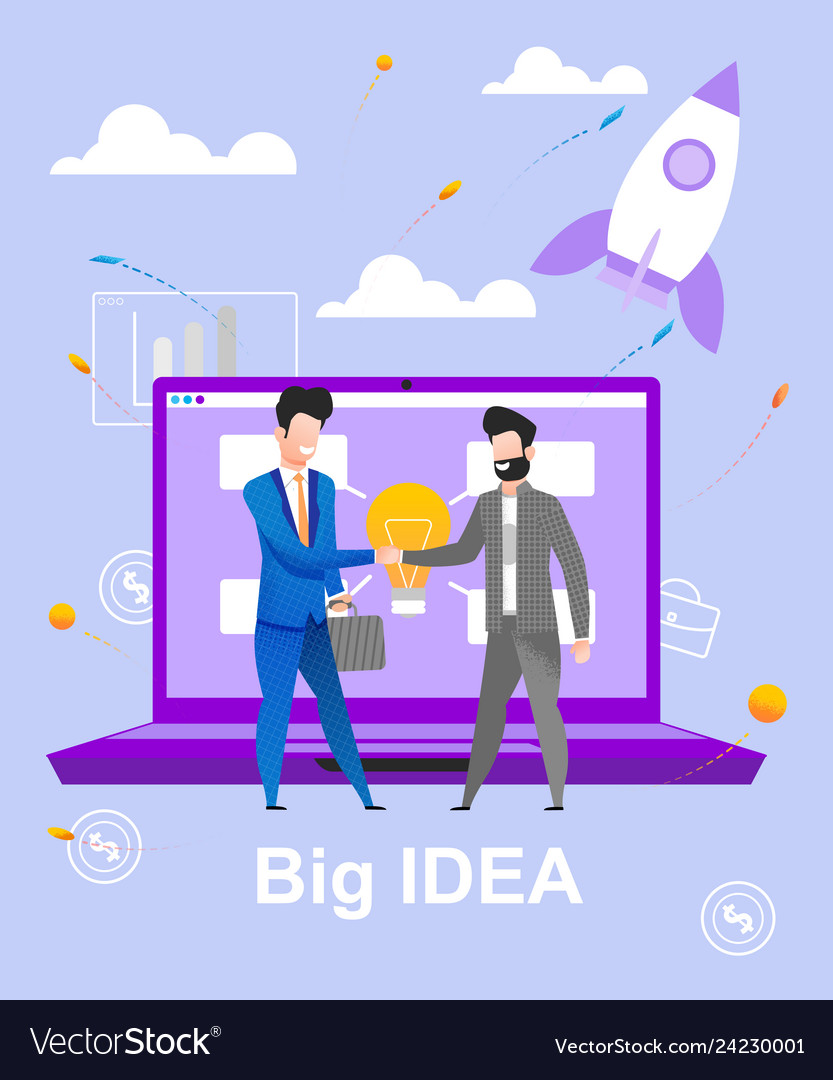 Big idea how solve many questions and problems Vector Image