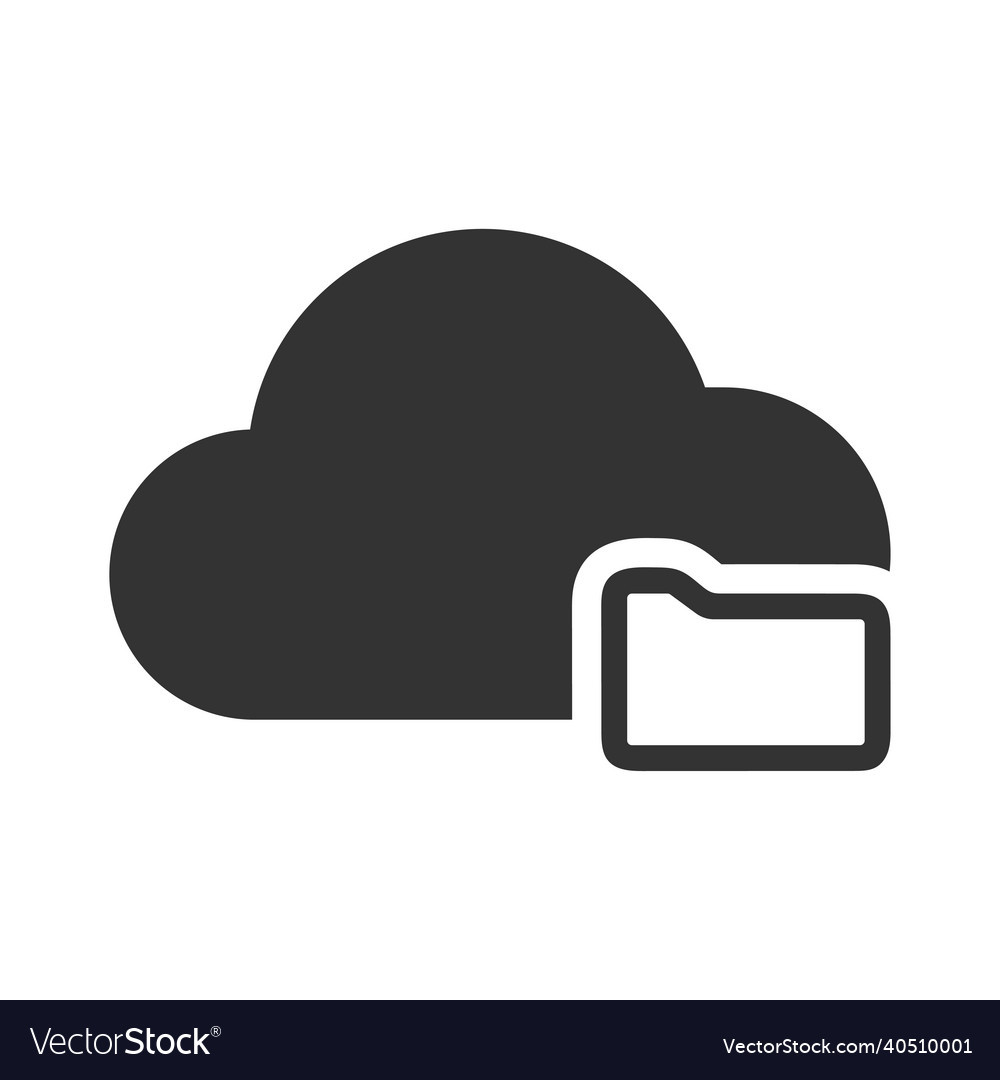 Cloud folder icon design Royalty Free Vector Image