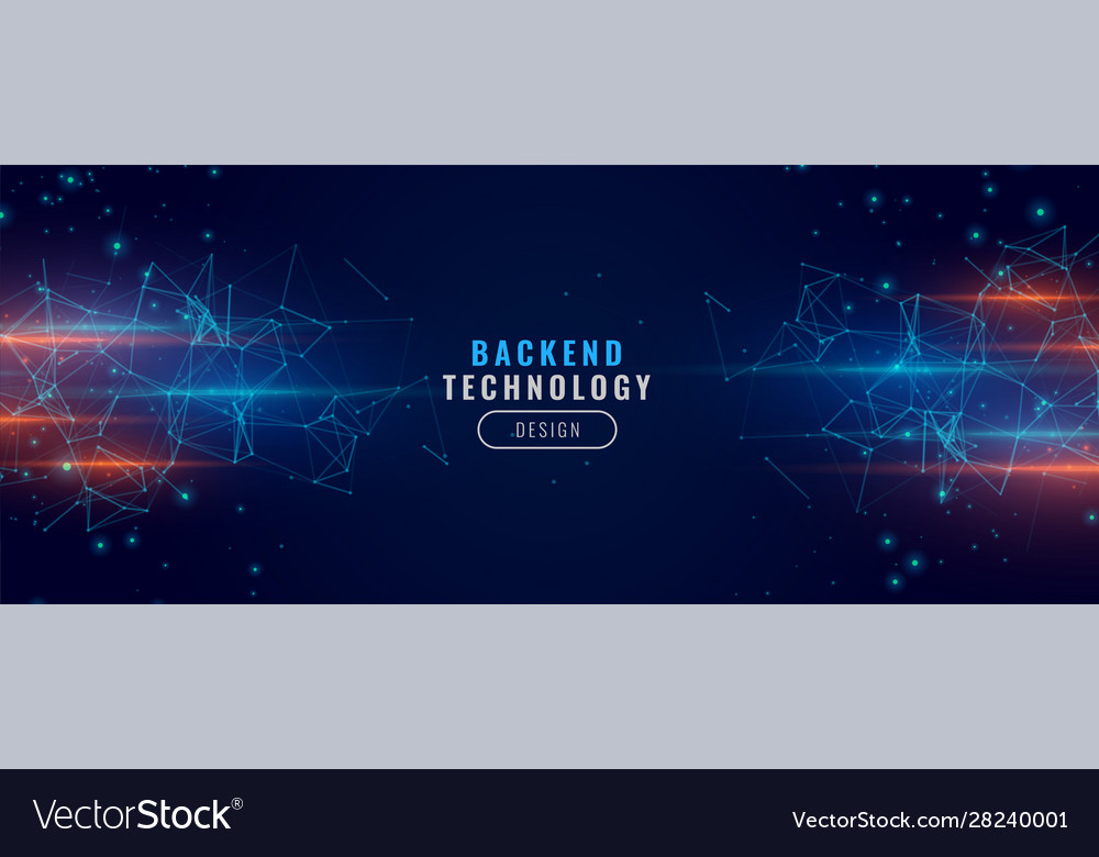 Digital backend technology concept particle Vector Image