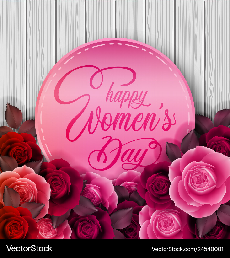 Happy womens day greeting card Royalty Free Vector Image