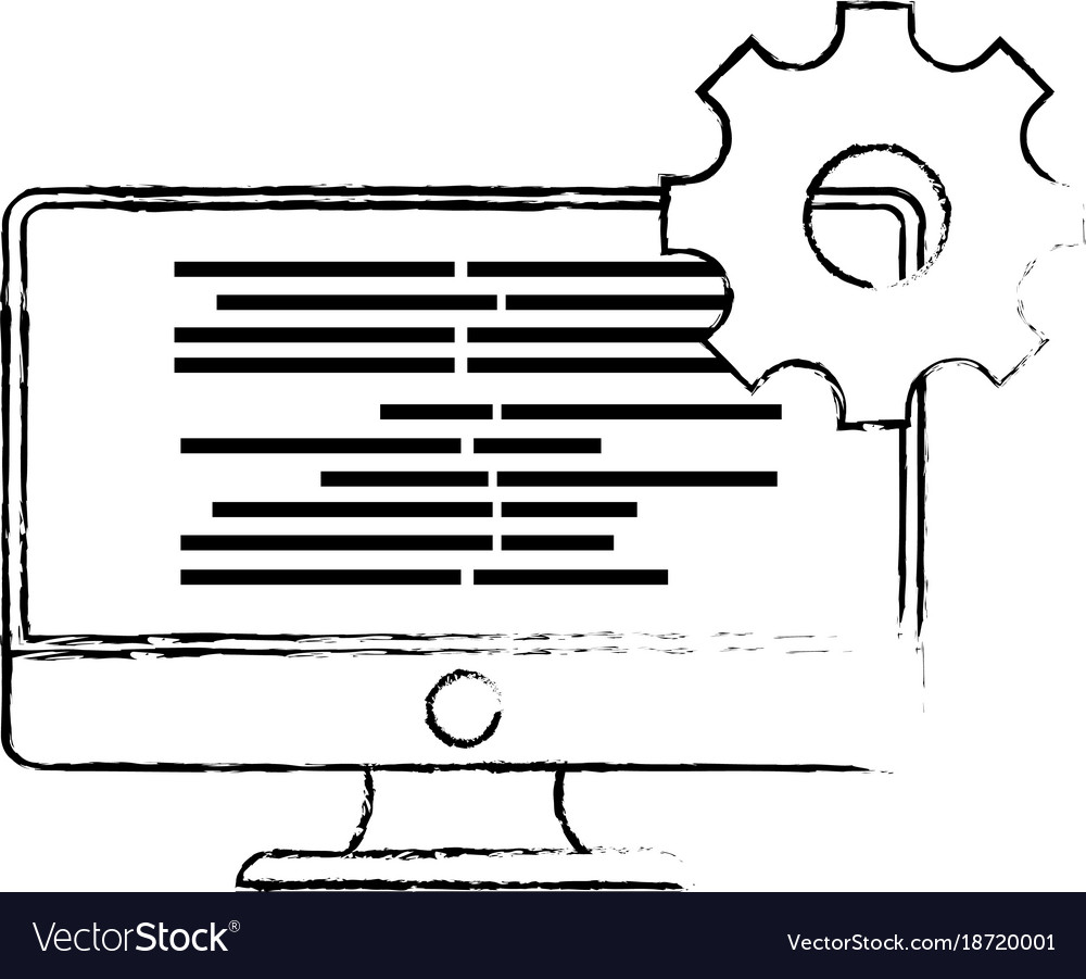 Isolated computer design Royalty Free Vector Image
