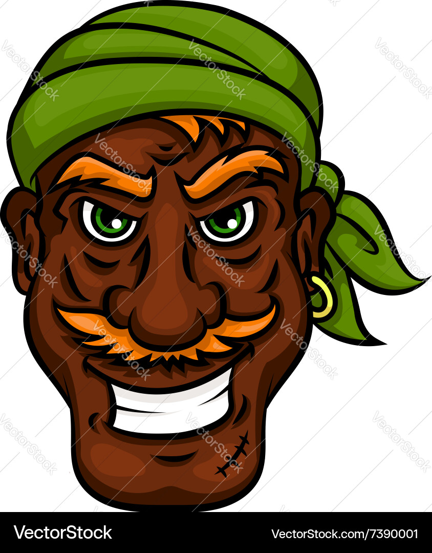 Laughing pirate sailor cartoon man Royalty Free Vector Image