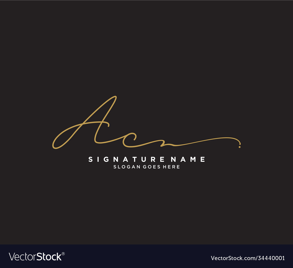 Letter ac signature logo template Royalty Free Vector Image Letter ac signature logo template Royalty Free Vector Image