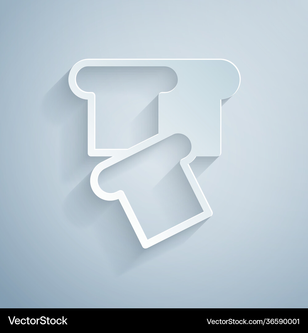 Paper cut bread toast for sandwich piece Vector Image