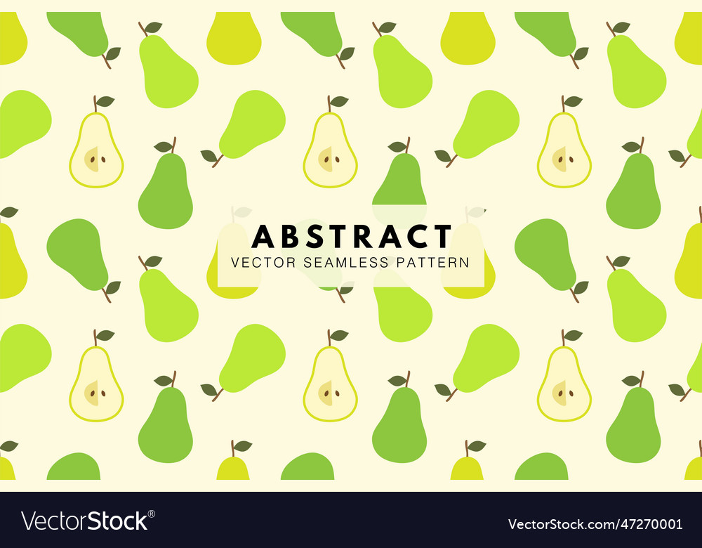 Pear fruit cute pattern Royalty Free Vector Image
