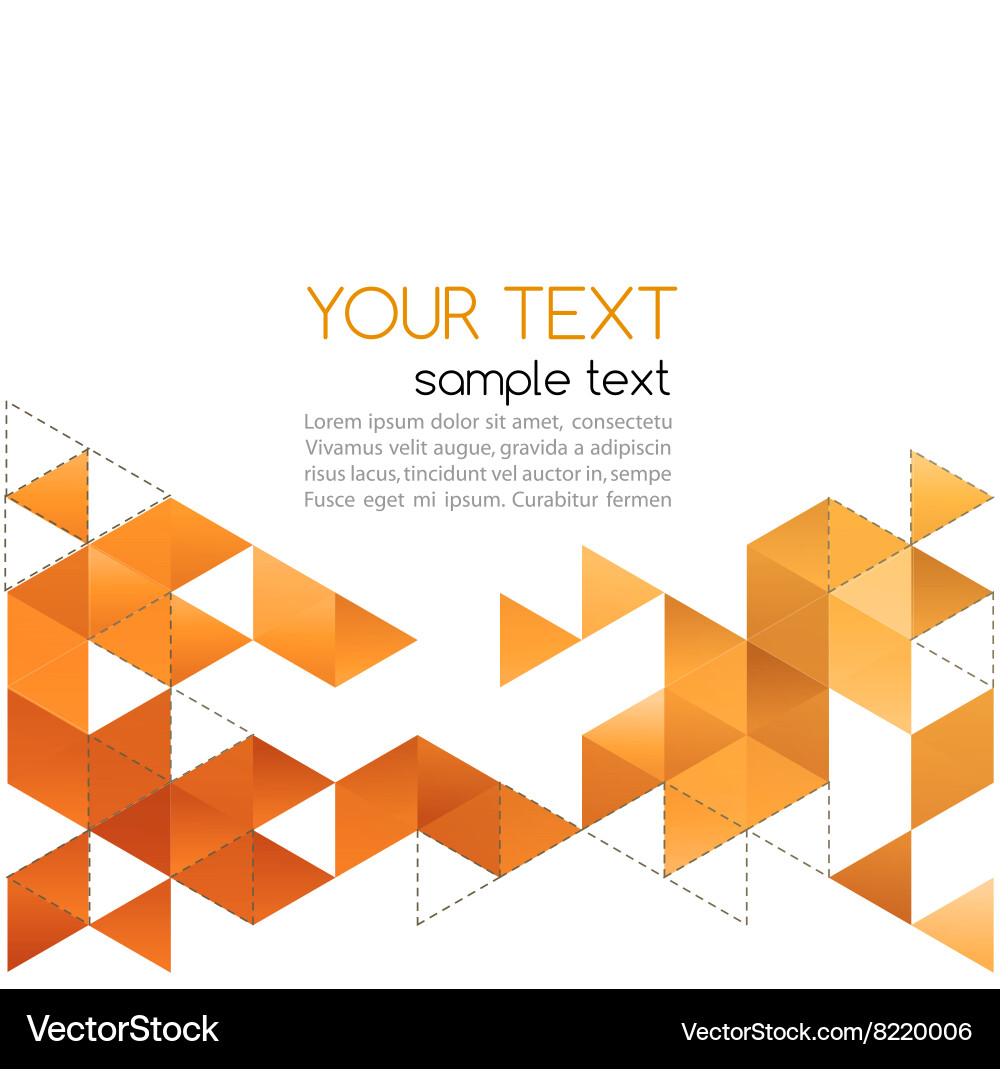 Abstract template background with triangle Vector Image