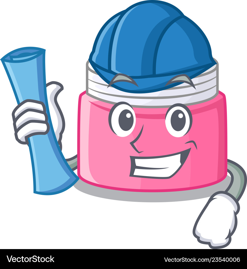 Architect face cream in the cartoon form Vector Image