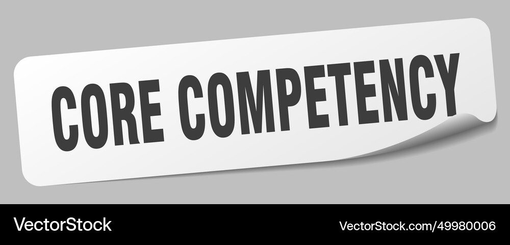 Core competency sticker label Royalty Free Vector Image