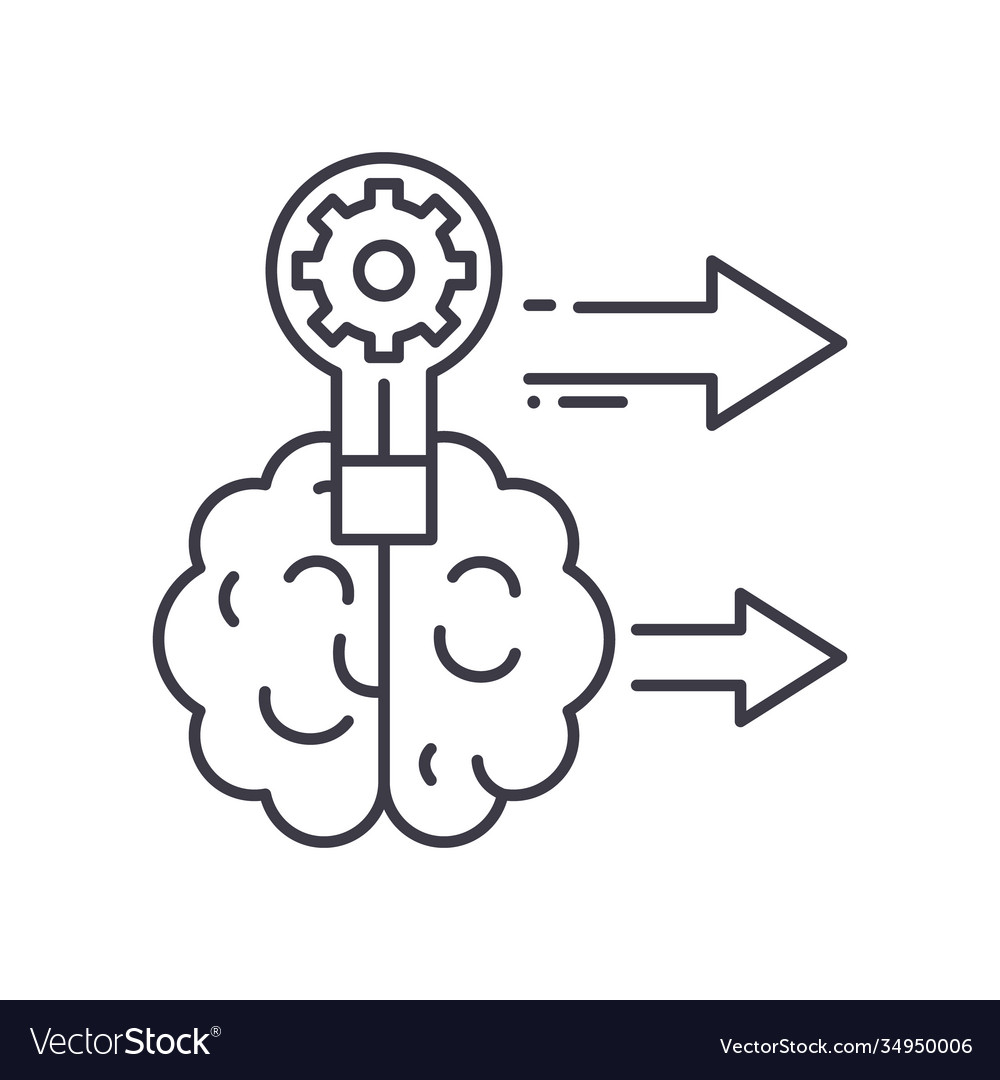 Creative techniques icon linear isolated Vector Image Creative techniques icon linear isolated Vector Image