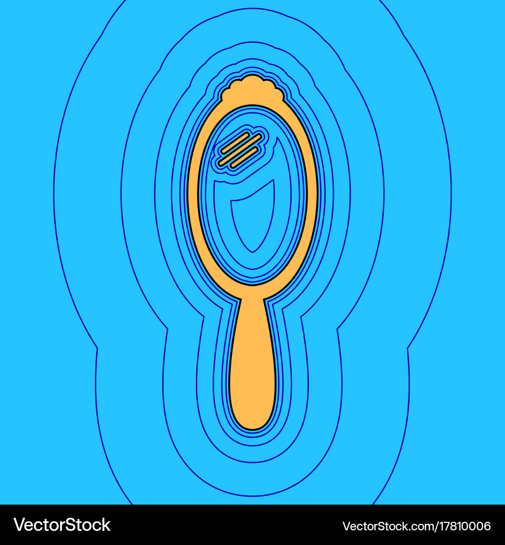 Hand mirror sign sand color icon Royalty Free Vector Image