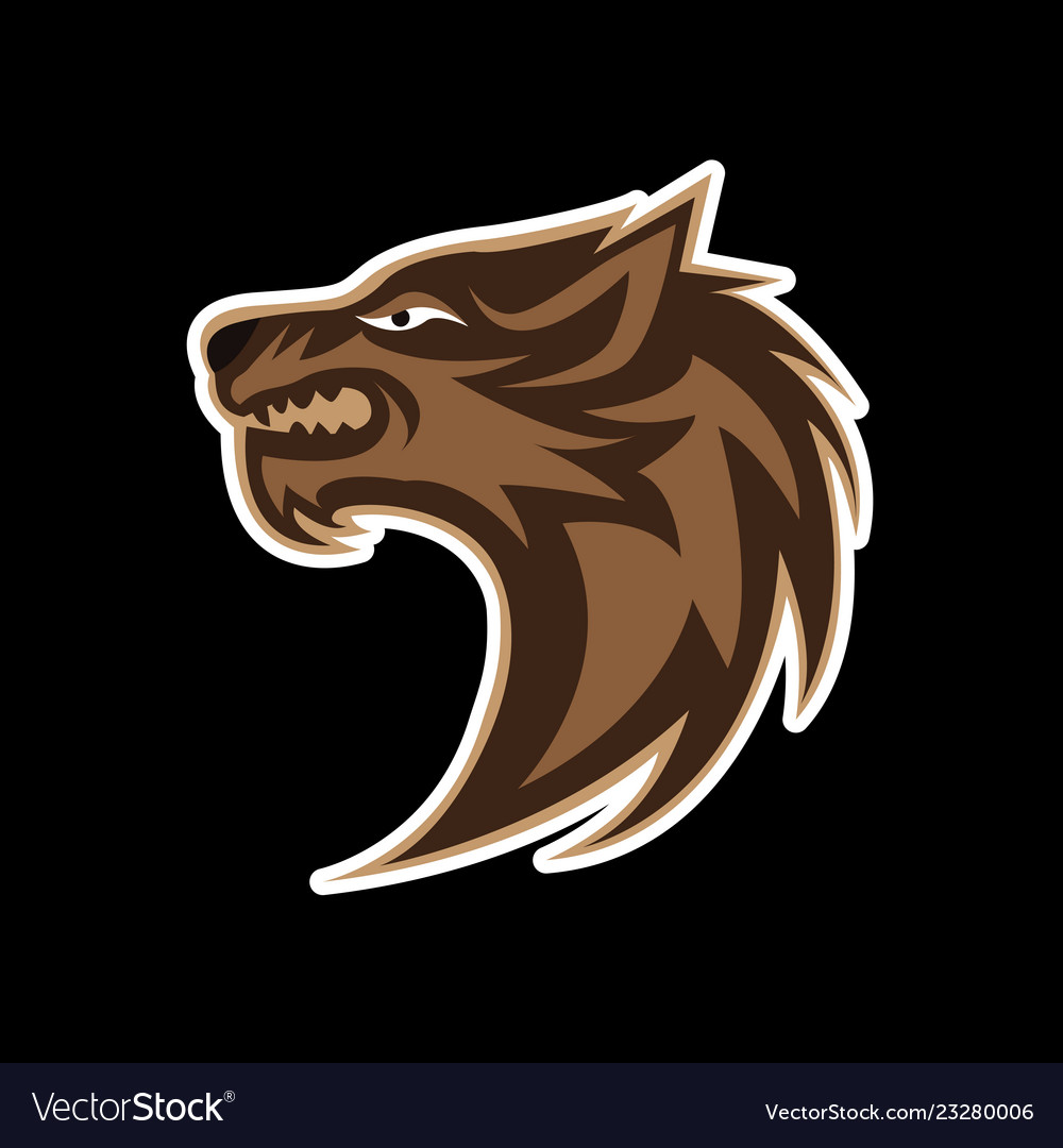 Head wolf Royalty Free Vector Image - VectorStock