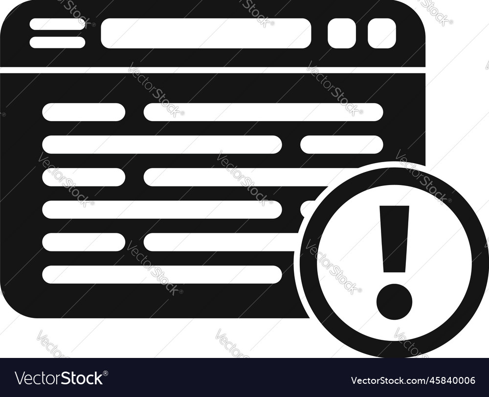 Online fraud icon simple hacker error Royalty Free Vector