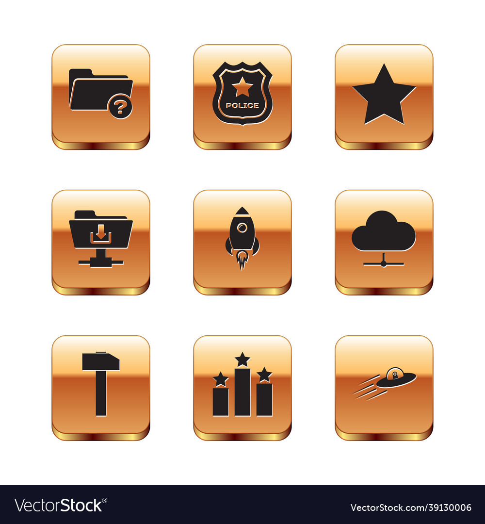 Set unknown directory hammer ranking star Vector Image Set unknown directory hammer ranking star Vector Image