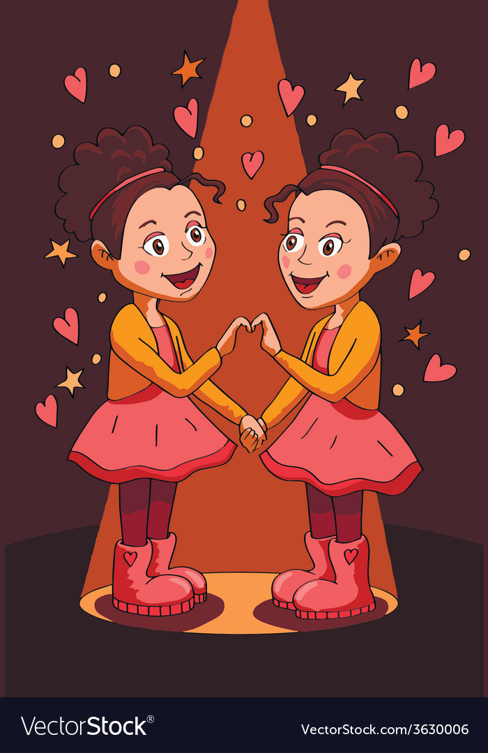 Twins Royalty Free Vector Image - VectorStock