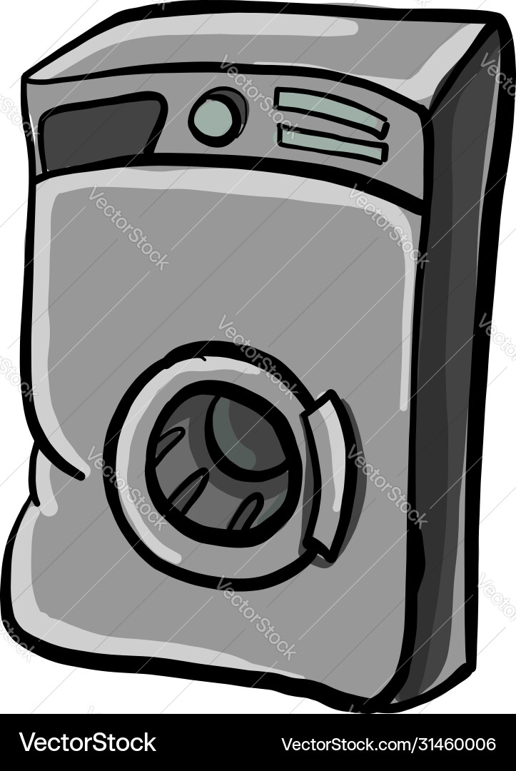 Washing machine on white background Royalty Free Vector