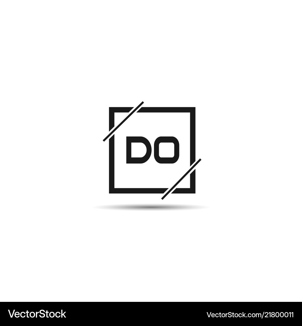 Initial letter do logo template design Royalty Free Vector
