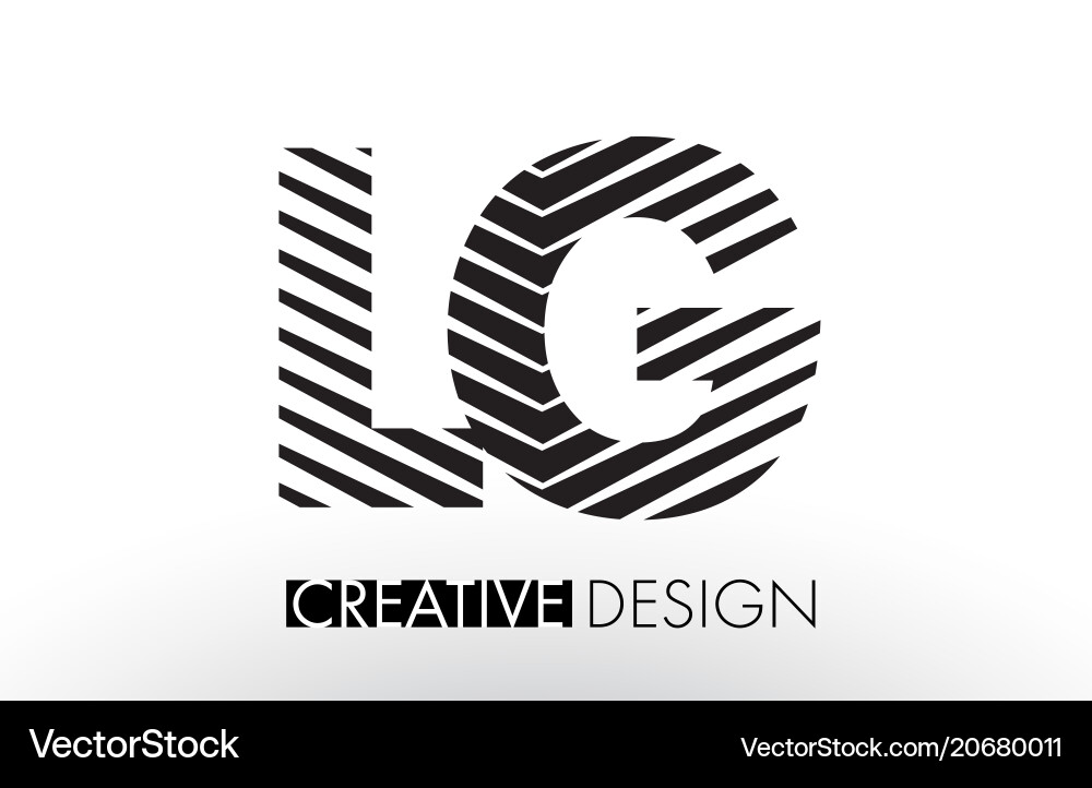 Lg l g lines letter design with creative elegant Vector Image