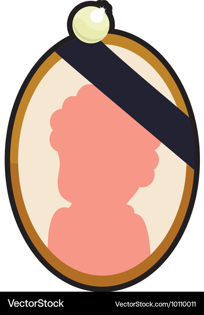 Photograph frame person ribbon icon Royalty Free Vector