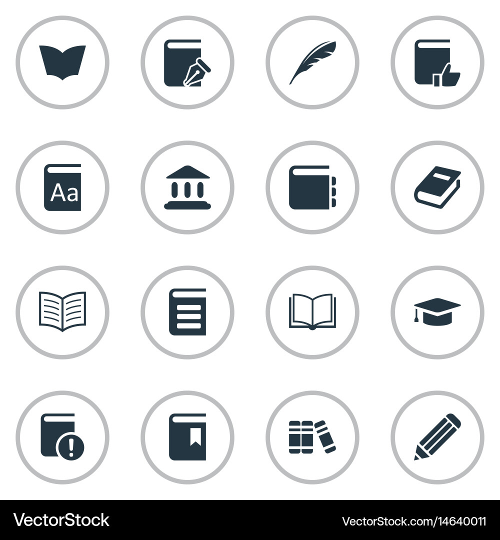 Set of simple reading icons Royalty Free Vector Image