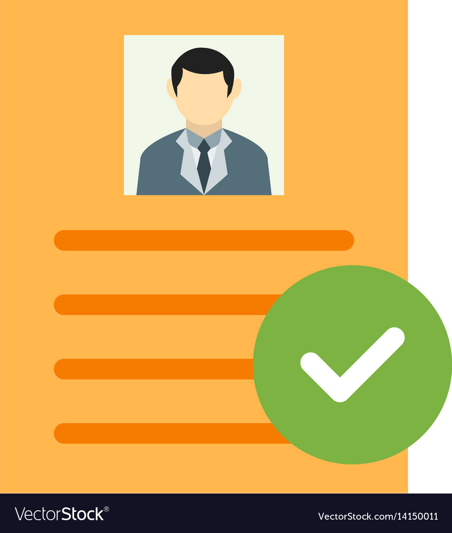 Valid user profile Royalty Free Vector Image - VectorStock