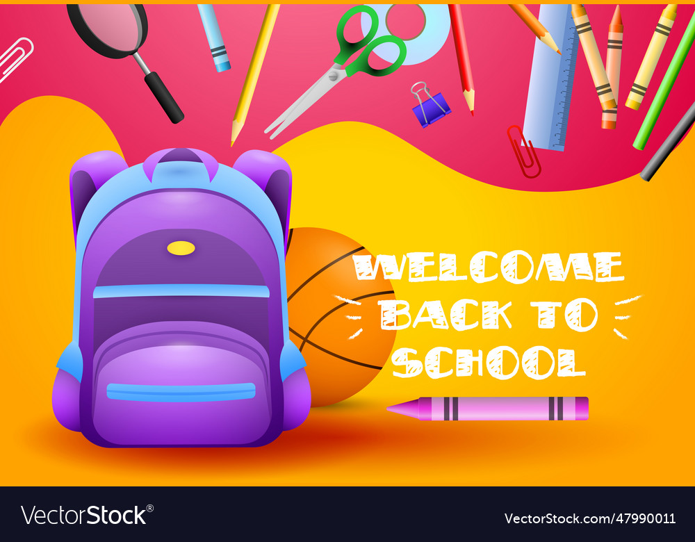Welcome back to school posters design Royalty Free Vector