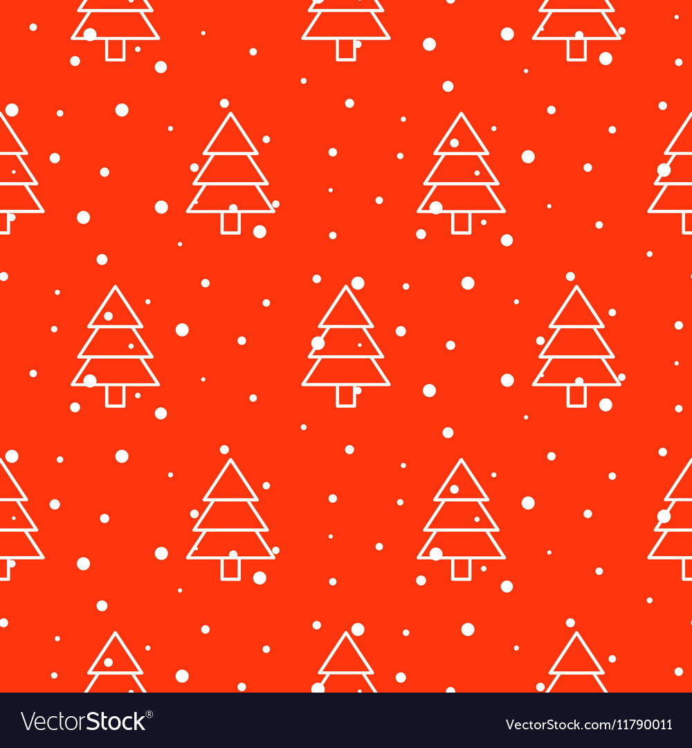 Xmas tree simple seamless pattern Royalty Free Vector Image