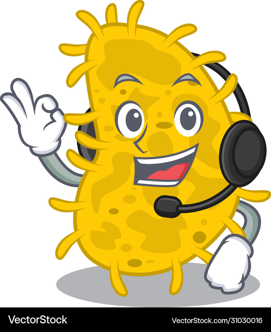 A gorgeous bacteria spirilla mascot character Vector Image
