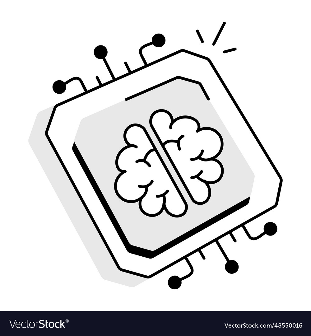 Ai chip Royalty Free Vector Image - VectorStock