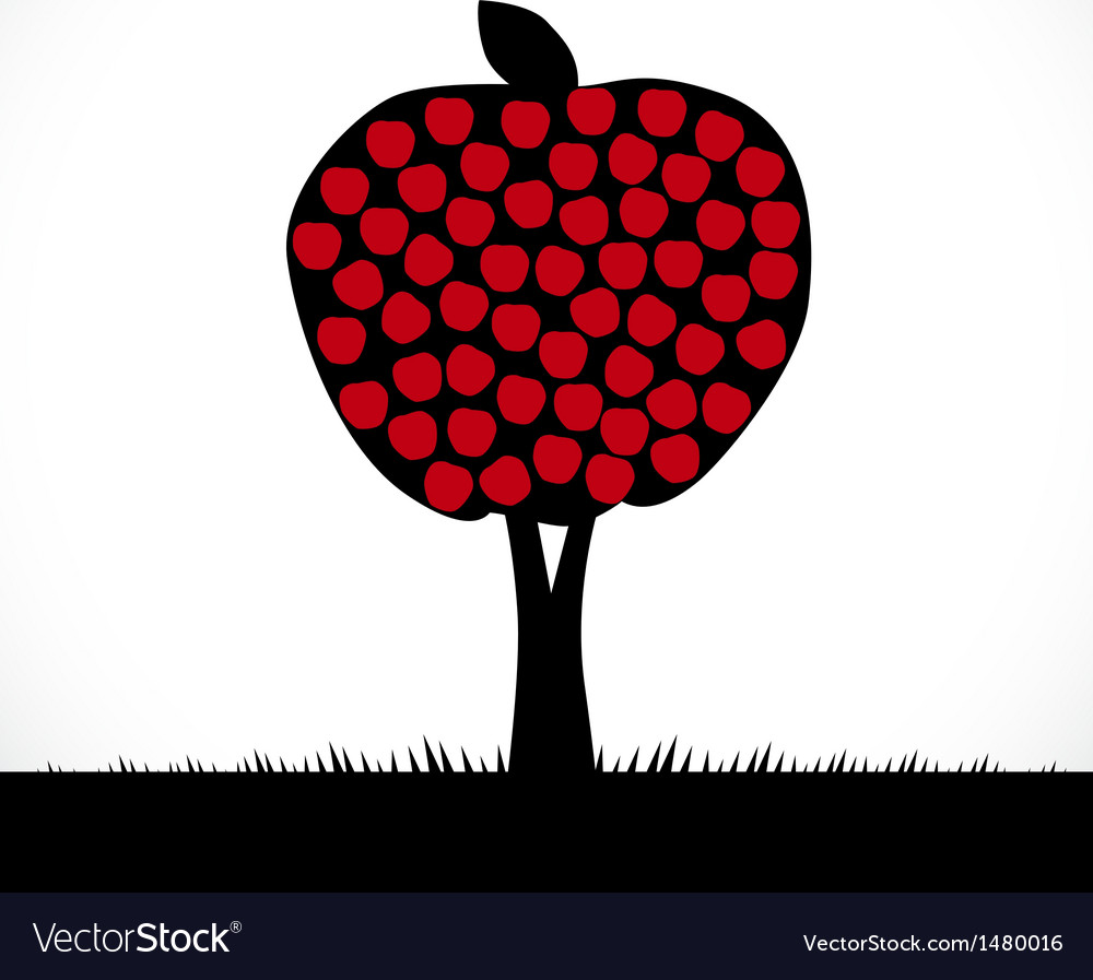 Apple tree Royalty Free Vector Image - VectorStock