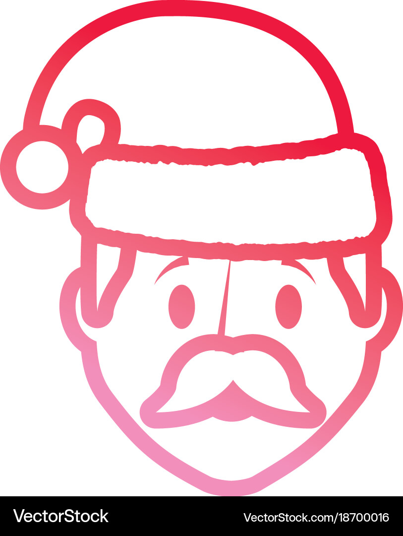 Cartoon man with christmas hat icon Royalty Free Vector
