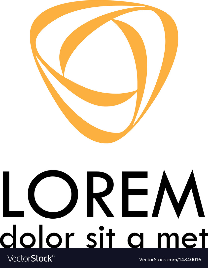 Circle loop tech logo Royalty Free Vector Image