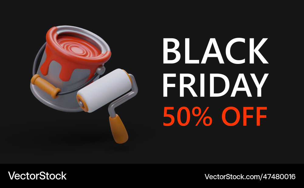 Crazy discounts on products for painting tools Vector Image