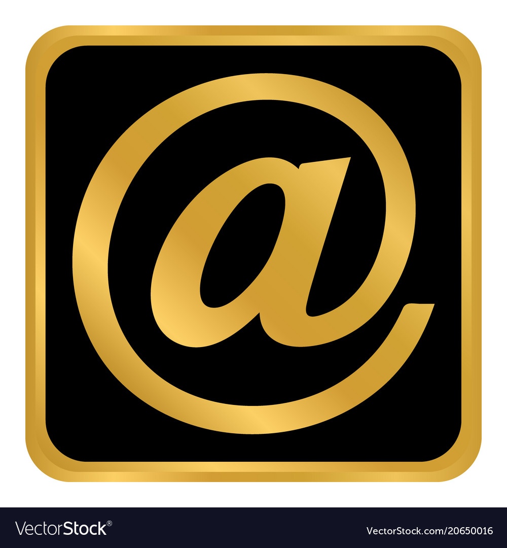 Email button on white Royalty Free Vector Image