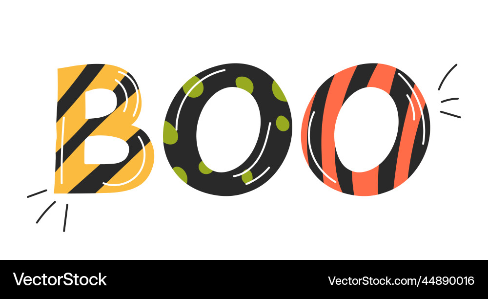 Halloween inscription boo Royalty Free Vector Image
