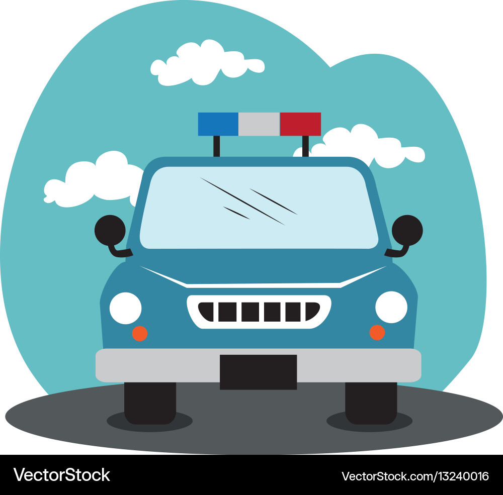 Police patrol isolated icon Royalty Free Vector Image