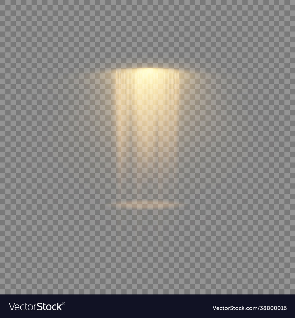 Set yellow spotlight projector light effect Vector Image Set yellow spotlight projector light effect Vector Image