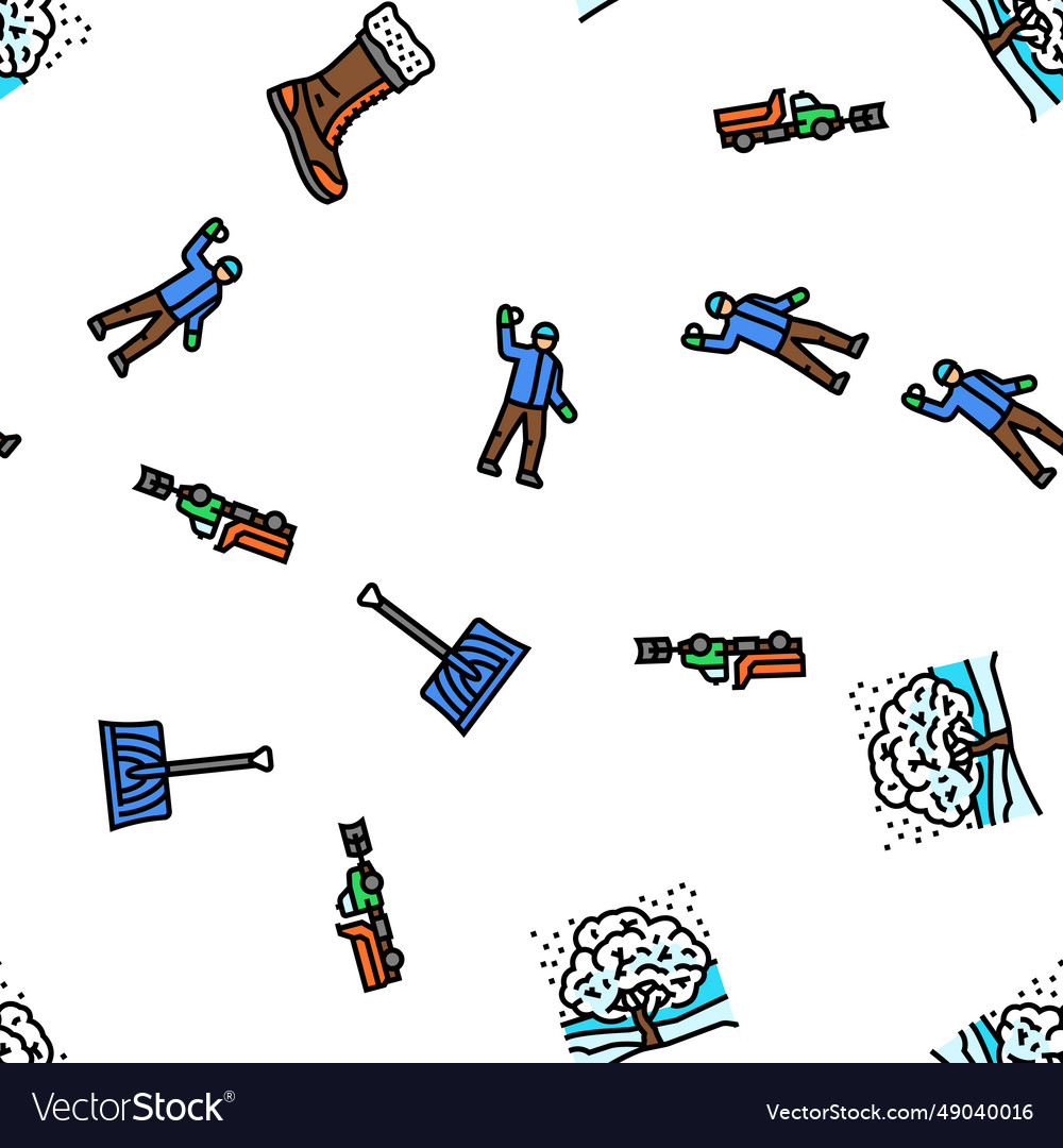 Winter season snow cold holiday seamless Vector Image