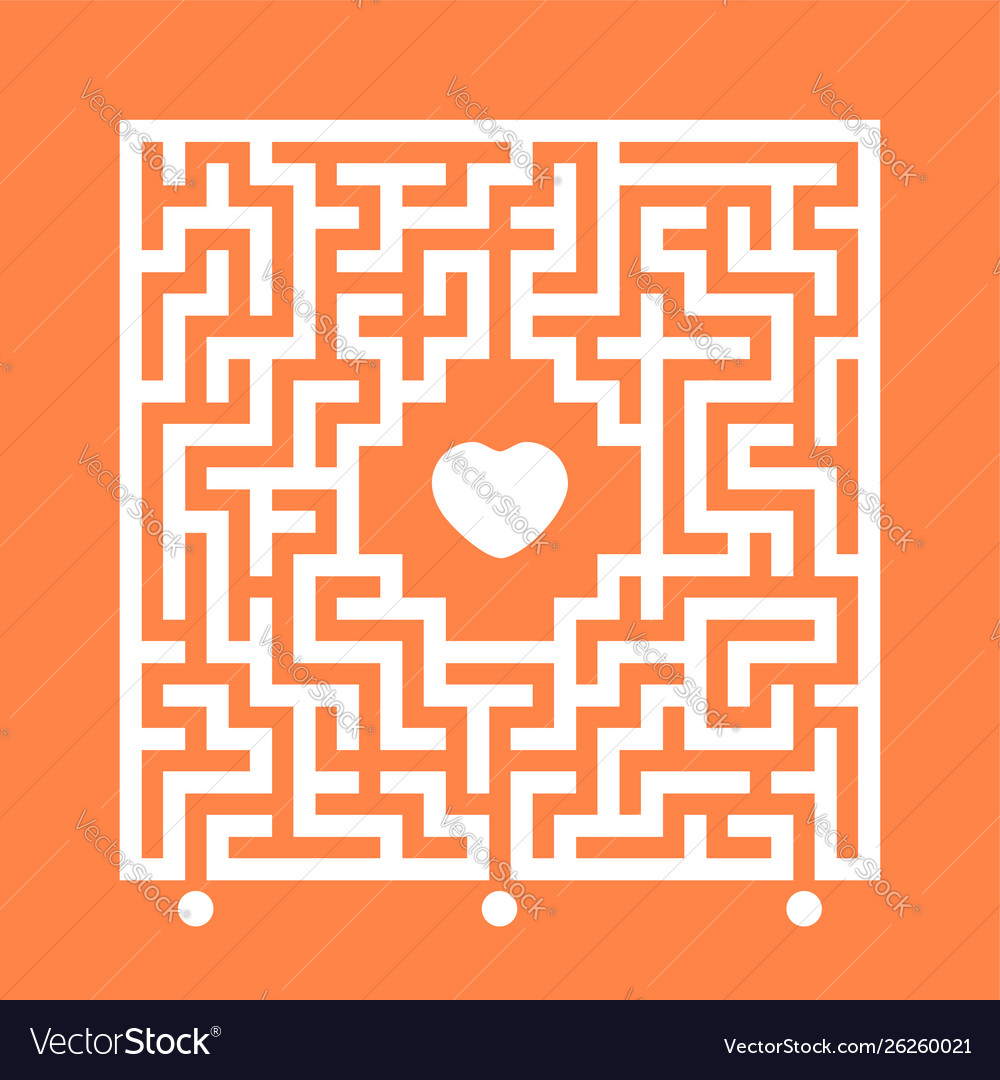 Abstract white square maze find right path Vector Image