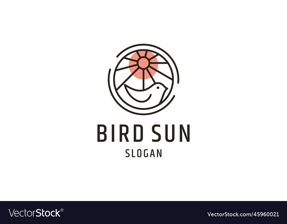 Bird sun Royalty Free Vector Image - VectorStock