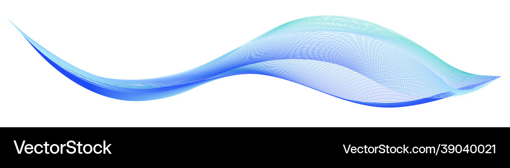 Blue wave swoosh abstract swirl wavy lines Vector Image