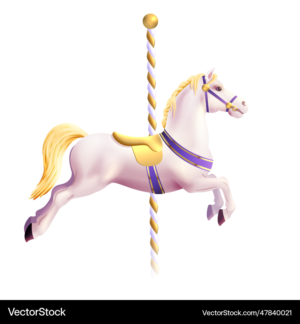 Carousel horse realistic carousel horse realistic Vector Image