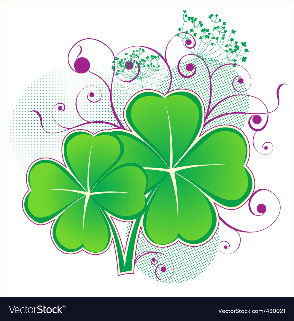 Clover pattern Royalty Free Vector Image - VectorStock