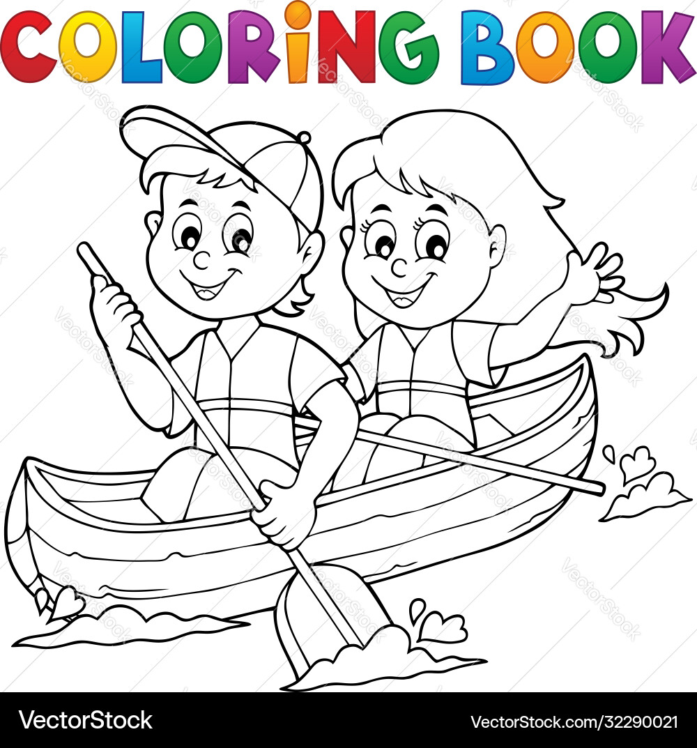 Row Boat Coloring Pages