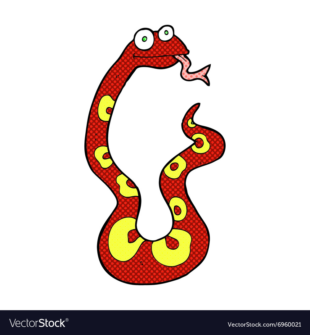 Comic cartoon snake Royalty Free Vector Image - VectorStock