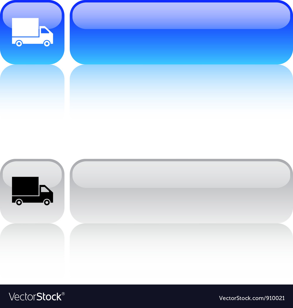 Delivery square button Royalty Free Vector Image