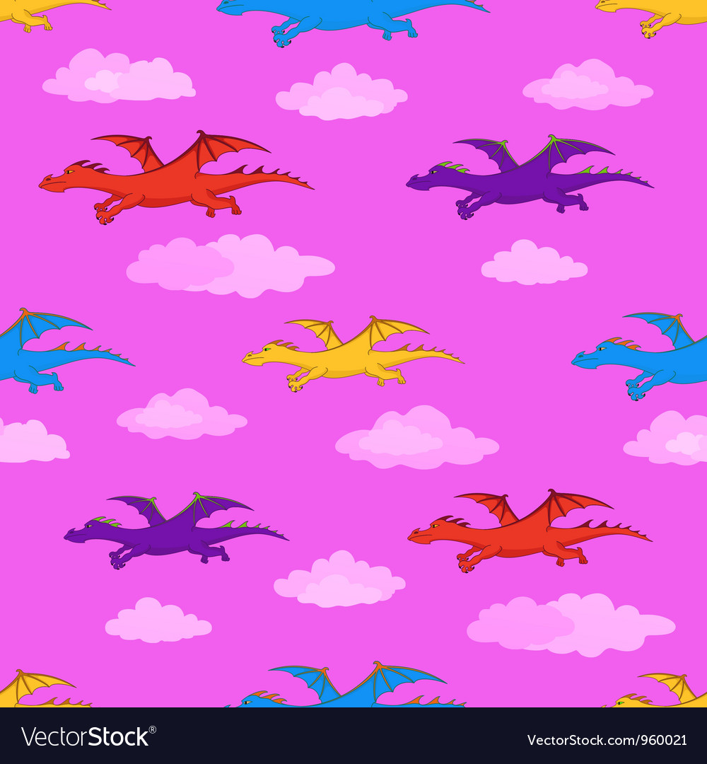 Dragons seamless background Royalty Free Vector Image Dragons seamless background Royalty Free Vector Image