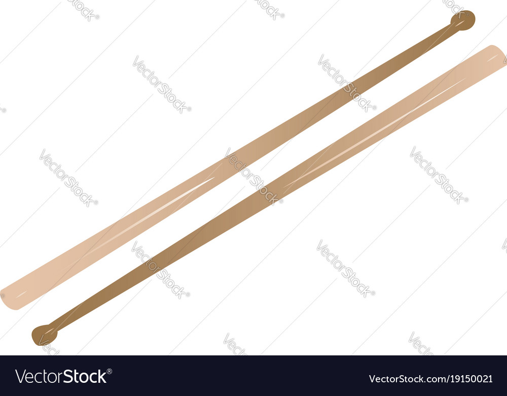 Drum sticks Royalty Free Vector Image - VectorStock
