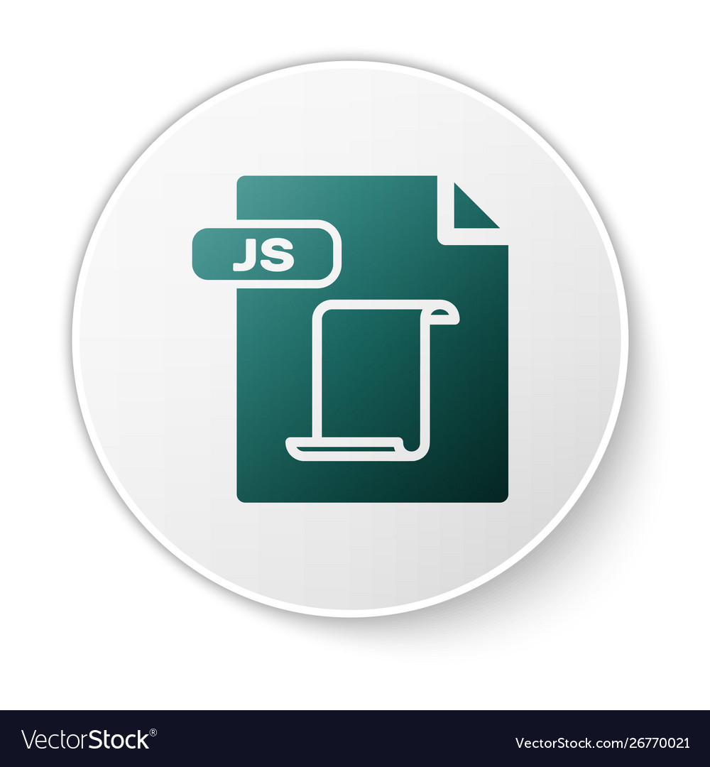 Green js file document download js button icon Vector Image